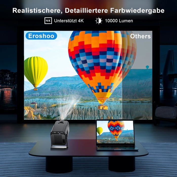 HY320 Vidéoprojecteur Android 11, 1080P Mini Projecteur WiFi6 BT5.0 ...