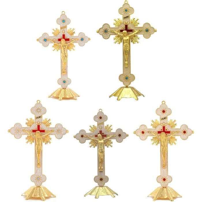 Statue En Métal Émaillé Pour Croix Jésus Crucifié Art Catholique[L1611] - Cdiscount Maison