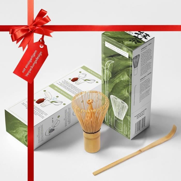 Fouet À Matcha En Bambou (Chasen) Avec Cuillère (Chashaku) Fait À La ...