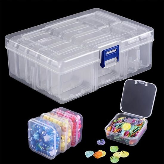 15 Pièces Mini Boîte Rangement en Plastique Petite Boite Plastique Avec ...