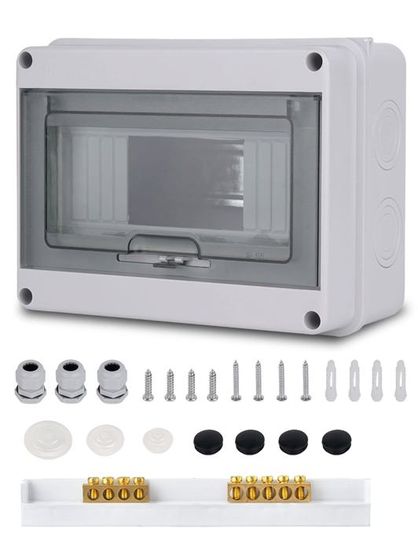 Zroden Coffret Electrique, Coffret Electrique Etanche Exterieur IP65, 8 Modules, Avec Terminaux ...
