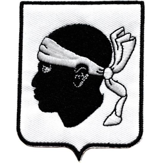 Ecusson Brodé Corse Corsica Blason Ile De Beauté Armoirie Drapeau ...
