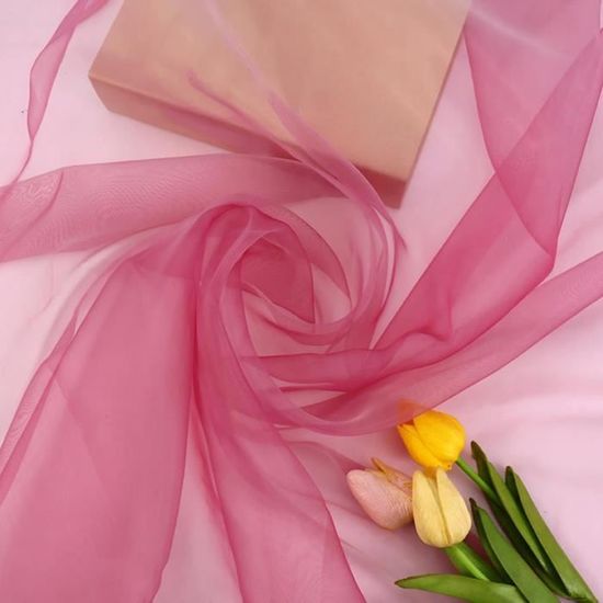 Tissu en organza 100 cm x 150 cm - Tulle au mètre - Tissu décoratif ...