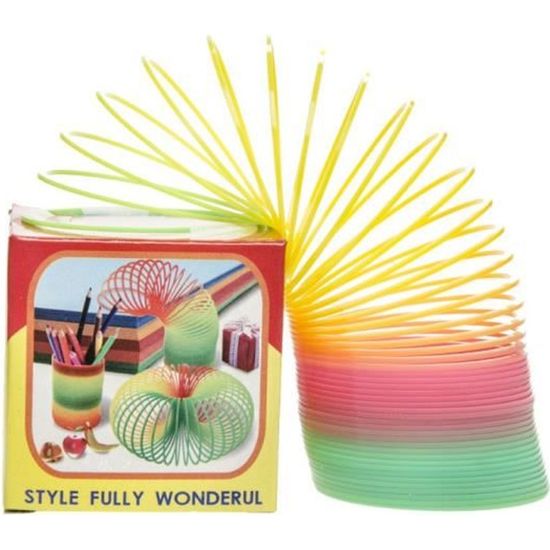 Jeu de Ressort Magique Fluo Arc en Ciel Spiral Jouet Enfant Ondamania ...