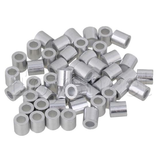 Embouts de Câbles Métalliques en aluminium M4, 50 pièces, Trous ronds ...