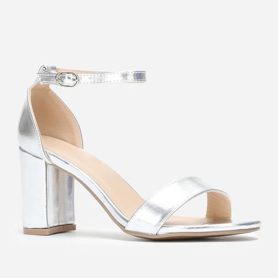 La Modeuse-Sandales, nu-pieds-Sandales en simili à bout rond ouvert et ...