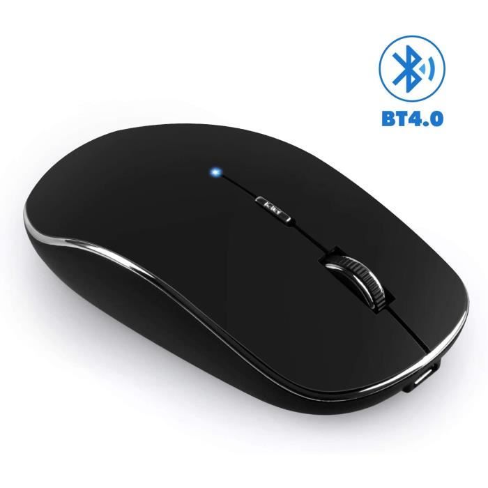Souris sans Fil Bluetooth 4.0 Rechargeable Portable Wireless Mouse Mini ...