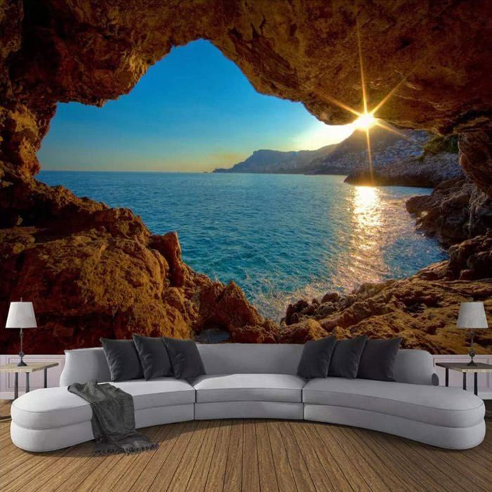Papier Peint Photo Mural Décoration Poster Tableaux Muraux Grotte 3D ...