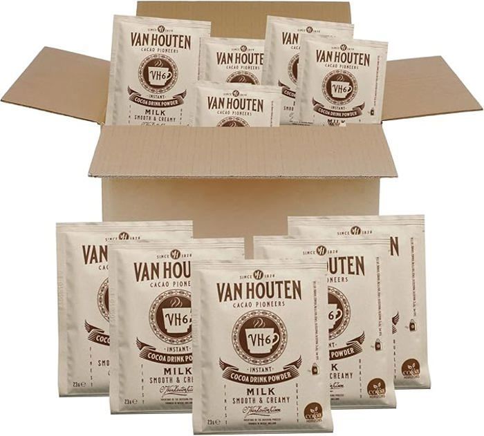 VAN HOUTEN | 50 Dosettes Individuelles de Chocolat au lait VH6| Sticks ...