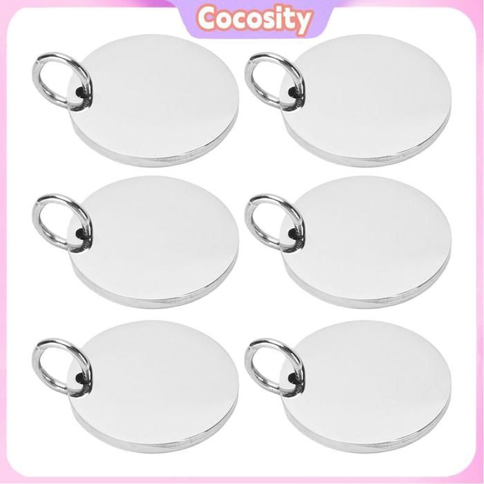 Cocosity 30mm Round Metal Keychain Blanks Engravable for Lab H2D 3D ...