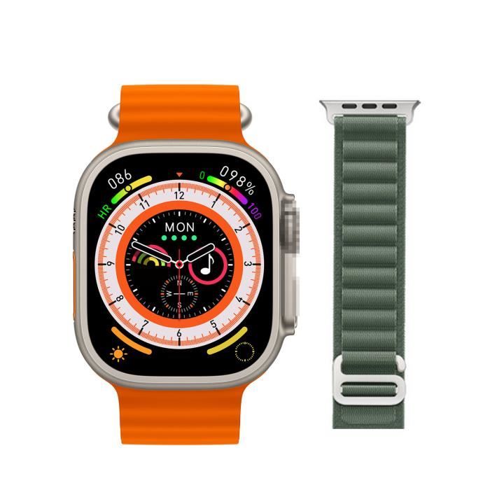 Orange-Vert Alpin-Hello Watch-Montre intelligente en titane plein écran ...