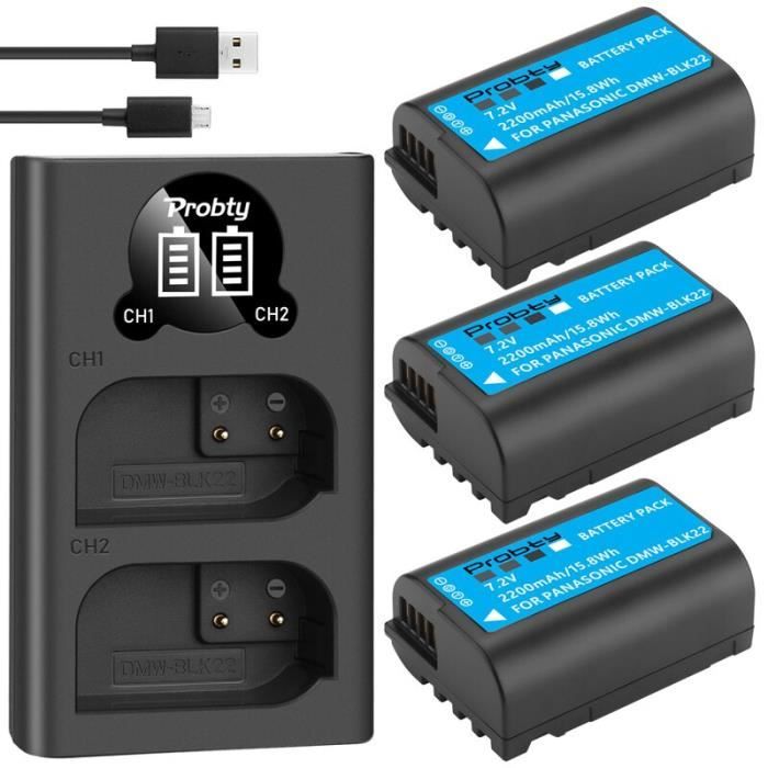 2 Battery-Chargeur de batterie NP-FW50 1080mAh pour Sony a6500 a6300 ...