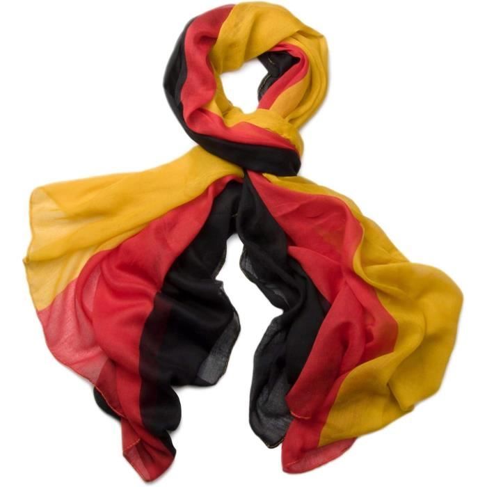 01017013 Écharpe Légère Et Élégante Motif Drapeau Allemand[J16416 ...