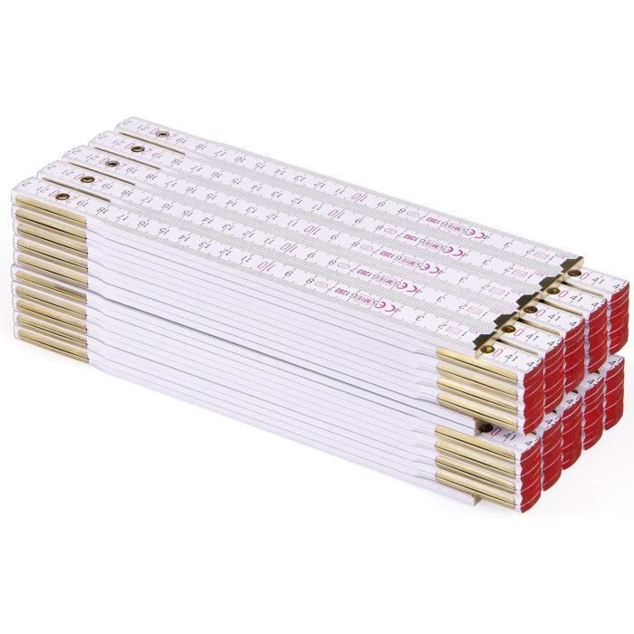 Metrie Perfekt Mètre Pliant En Bois-Lot De 10 Mètres Pliants | Mètre ...