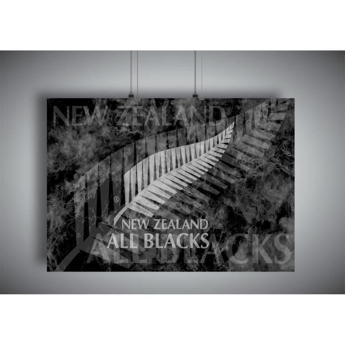 Poster All Blacks Rugby Logo Wall Art 03 - A3 (42x29,7cm) - Cdiscount ...