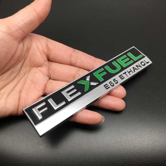 Logo 3D en métal FLEXFUEL E85 en éthanol, Badge de protection latérale ...
