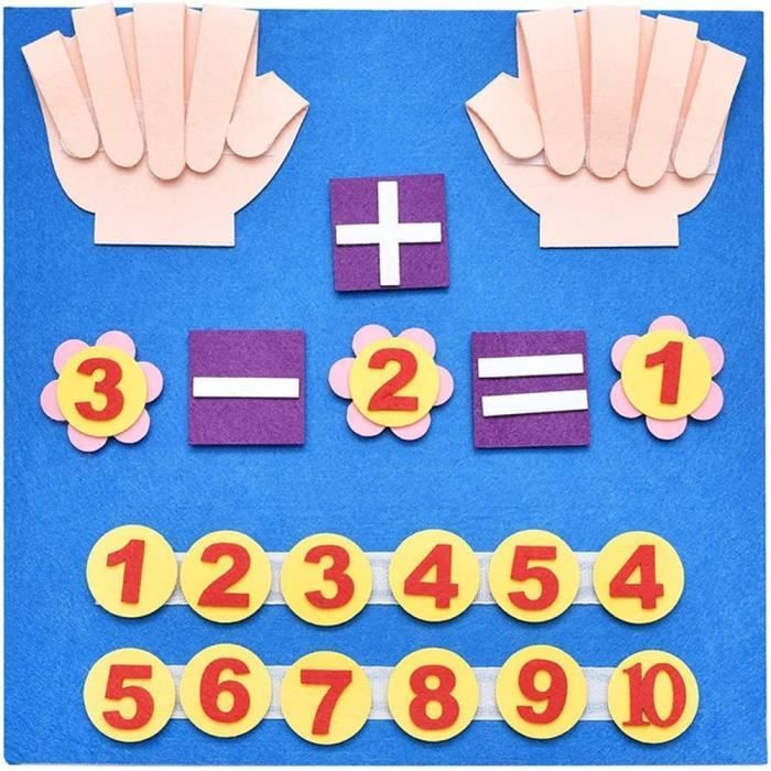 Felt Board Finger Numbers Counting Toy - Handmade Felt Finger Toy Set ...