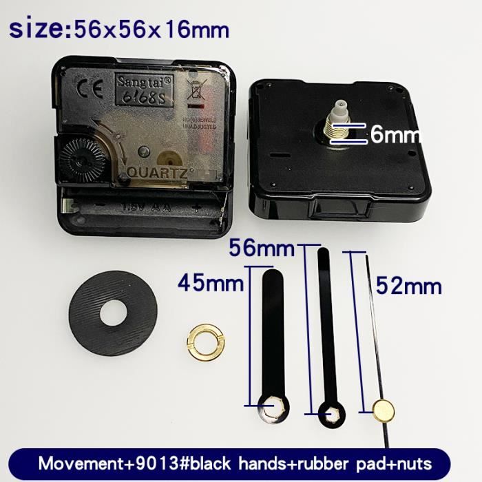 6168 9013B Axe de vis 6mm Mécanisme'horloge murale silencieuse en ...