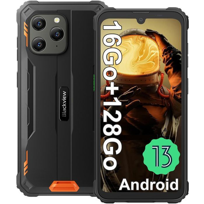 Blackview BV5300 Plus Smartphone Robuste 6.1" Écran 16Go + 128Go 6580mAh Batterie 13MP IP68 ...