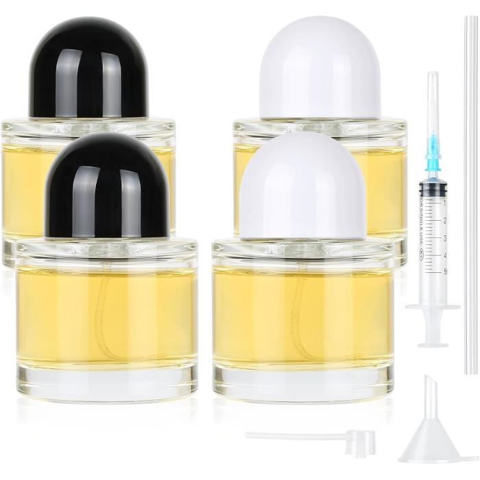 4 Pièces Flacon De Parfum, 50Ml Flacon Parfum Rechargeable, Flacon ...