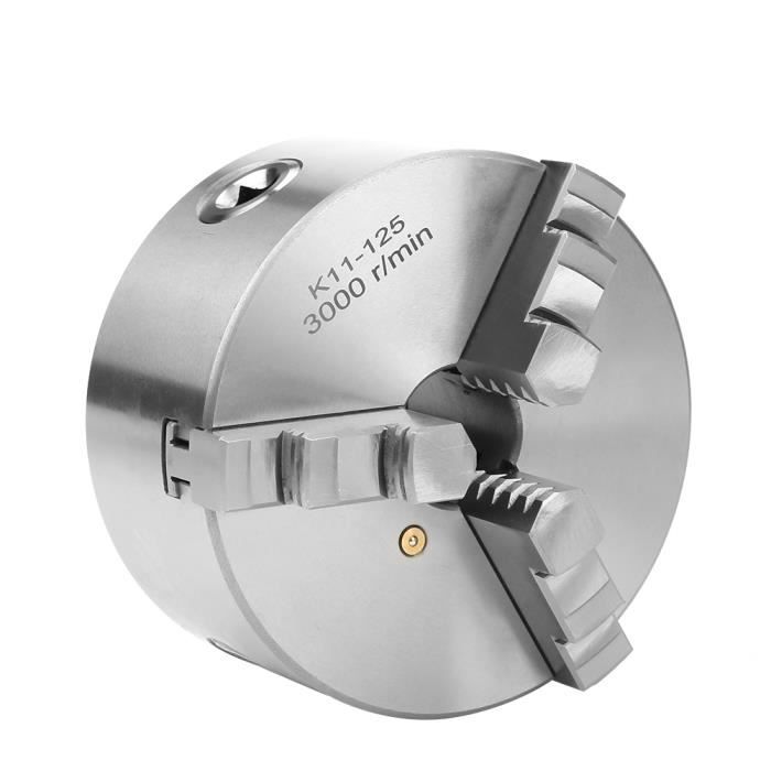 Mandrin de tour - EJ.LIFE - K11-125 - Auto-centrage - 3 mors - 125mm ...
