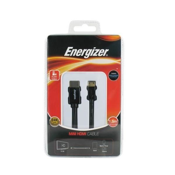CÂBLE "CLASSIC" MINI HDMI L=1,5M ENERGIZER LCAE… - Cdiscount TV Son Photo