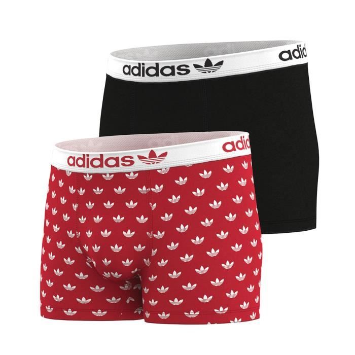 Lot de 2 boxers Confort Coton Print Adidas Noir HOMME - ADIDAS Noir ...