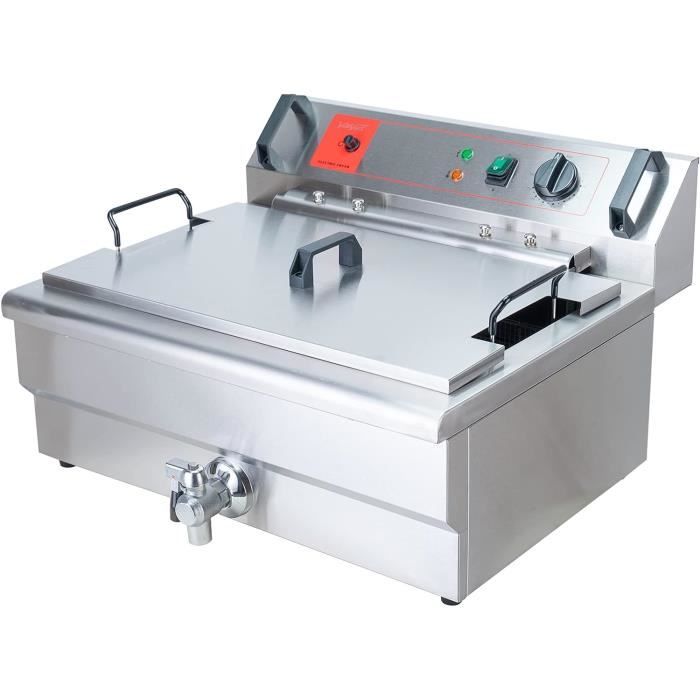 Friteuse Électrique Commerciale En Acier Inoxydable 3000W 30L Machine À ...