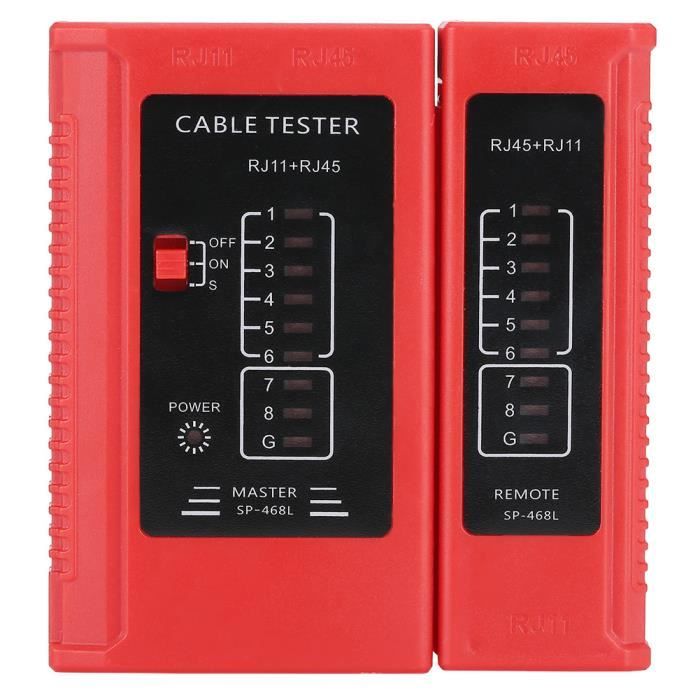Testeur de câble réseau Testeur de continuité Ethernet de fil Outil de ...