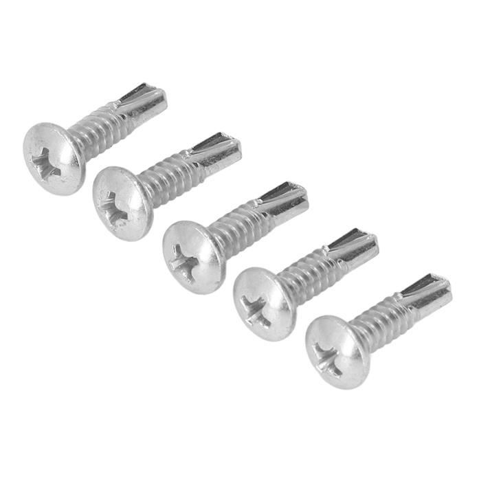 KEM - Vis autoperceuse 50pcs vis auto-perceuse en acier au carbone zingué vis perceuse en croix ...