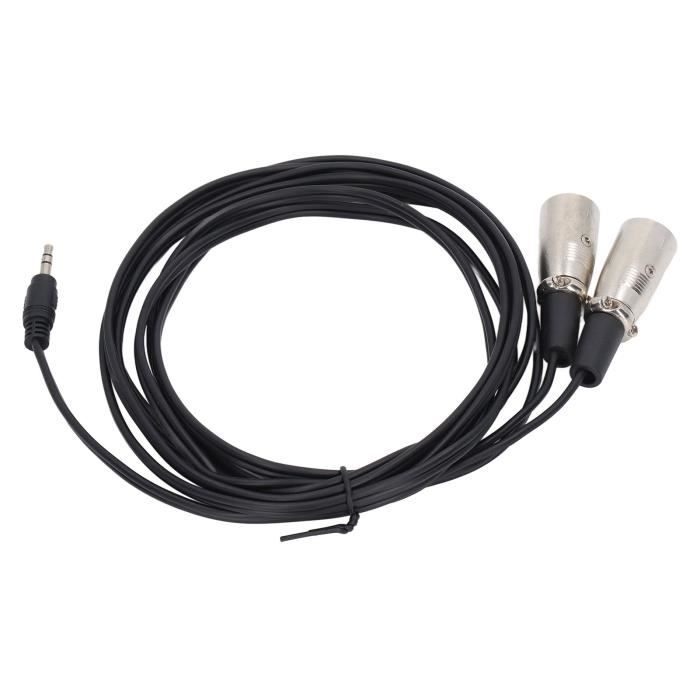 Cble 3 Microphones Et Accessoires 3.5Mm Mle Double Xlr Cble Mle 10 Pieds Trs Double Xlr Y ...