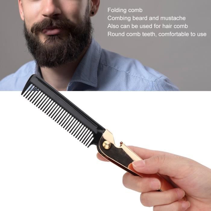 SALALIS peigne à barbe pliant Peigne de style barbe et moustache en ...