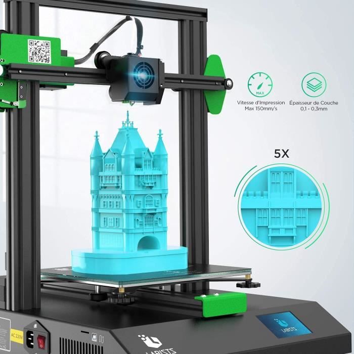 Imprimante 3D-LABISTS ET4-3D Printer 220x220x250mm Volume d’Impression ...