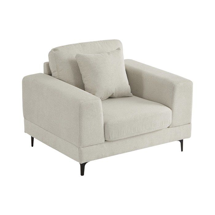 Fauteuil en tissu texturé beige JAMOLO - Cdiscount Maison