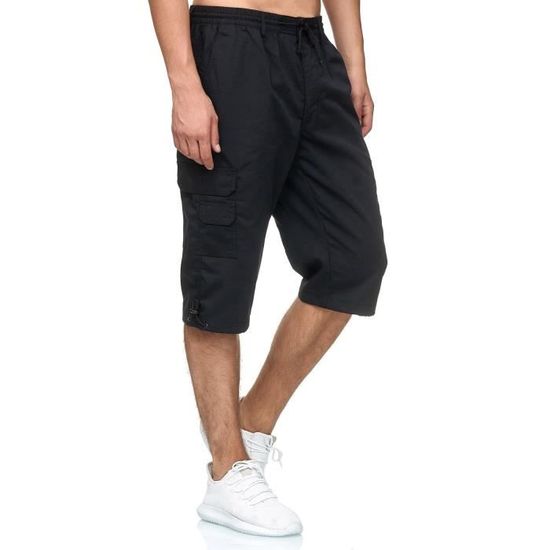 Short 3/4 cargo léger pour hommes [Noir, M] Noir - Cdiscount Prêt-à-Porter