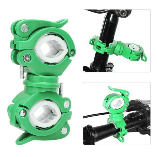 LEX Support Fixation De Torche à 360 ° Rotatif Pour Vélo (Vert ...