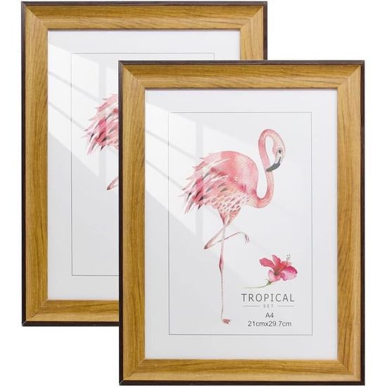Classic Lot De 2 Cadres Photo A4-21 X 29,7 Cm - En Bois D'Origine ...