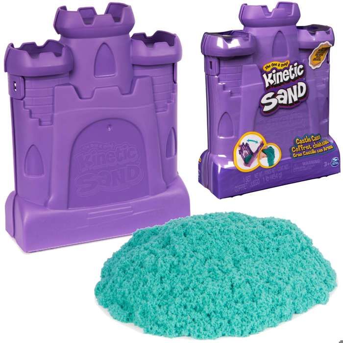 Kinetic Sand ensemble de châteaux de sable turquoise en plastique ...