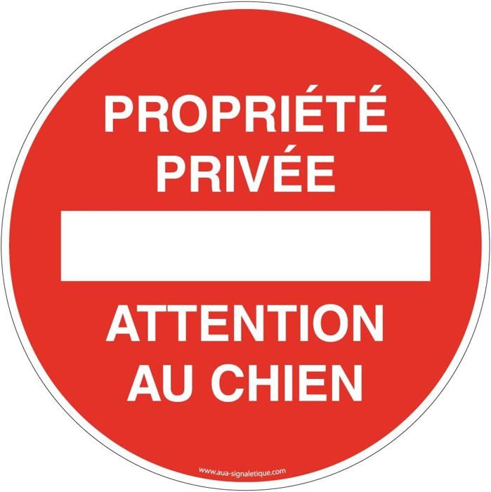 Panneau De Signalisation Circulaire en PVC 1.5 mm (Ø 290 mm, Propriété ...