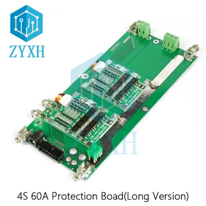 BMS 60A longue-BMS Équilibreur de batterie au lithium, 4S, 16.8V, 18650 ...