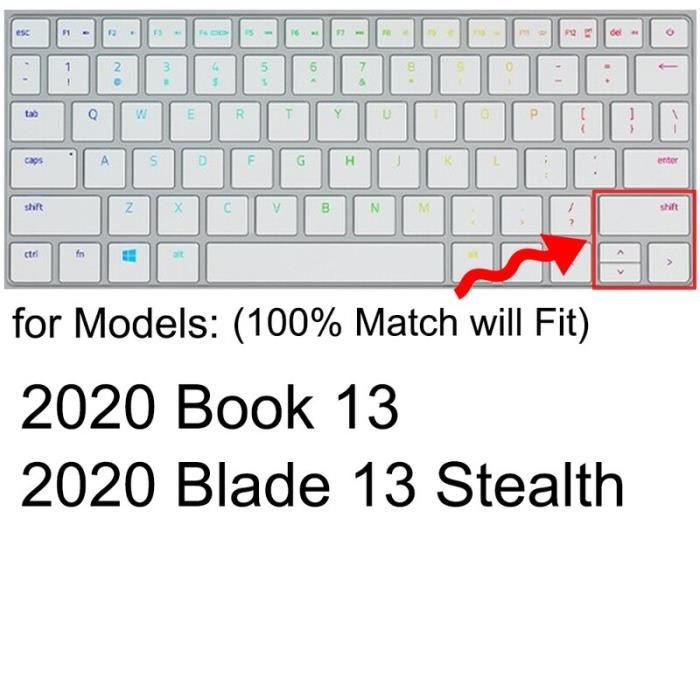 2020 Lame Livre 13-Juste de clavier en silicone TPU pour Razer Blade ...