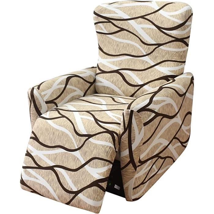 Housse de Fauteuil Relax Extensible 1 Place, Couverture de Chaise ...