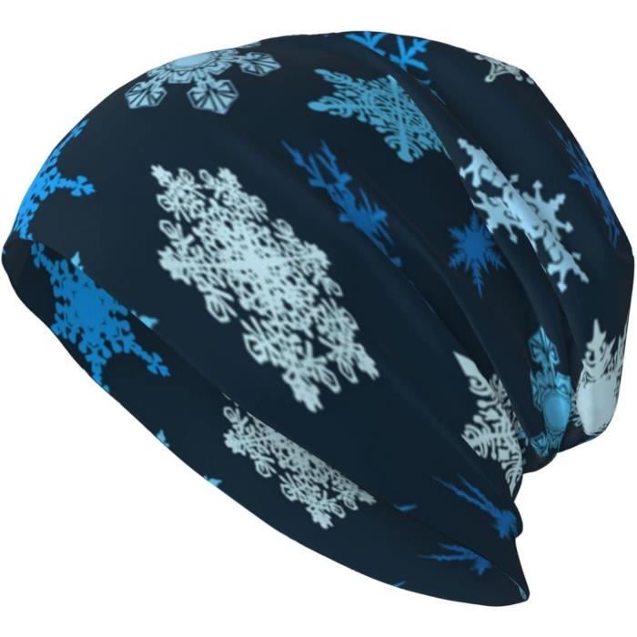 Ensemble De Casquette De Crâne De Flocons De Neige Bleus Tombant Dans ...