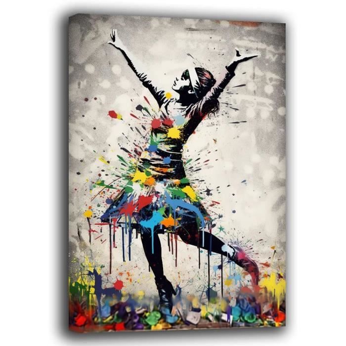 Banksy - Tableau Moderne Pour Fille - Danse - Tableaux Modernes - Grand ...
