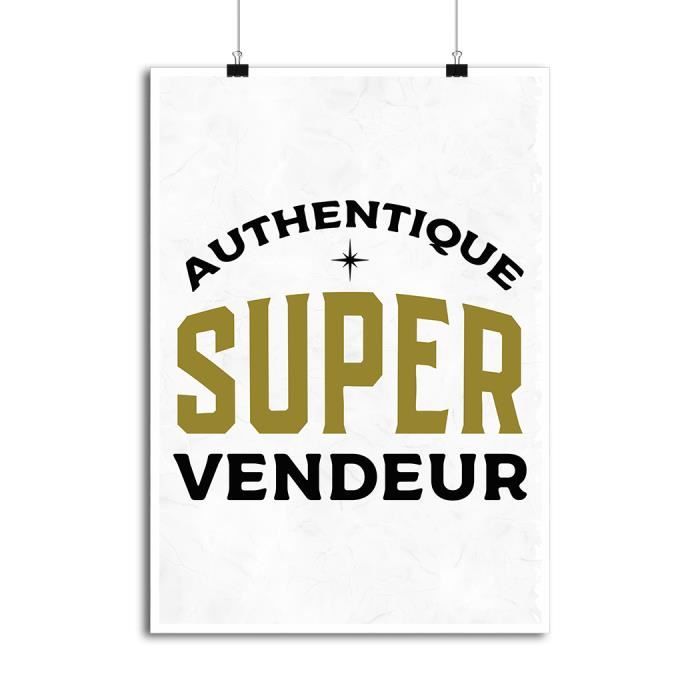 Affiche super vendeur A4 White - Cdiscount Maison