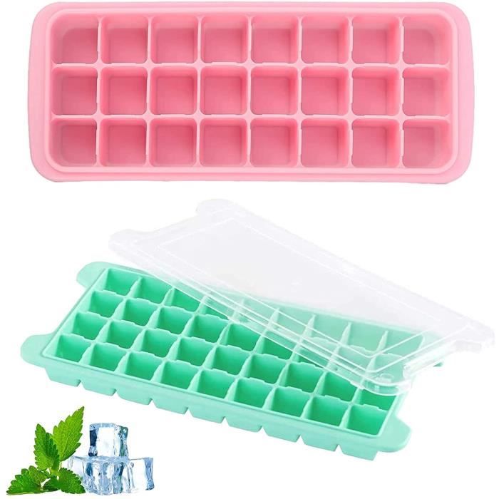Set Bac Glacons Cube 2 Pièces Moulle Glacon Silicone Bacs Glaçons ...