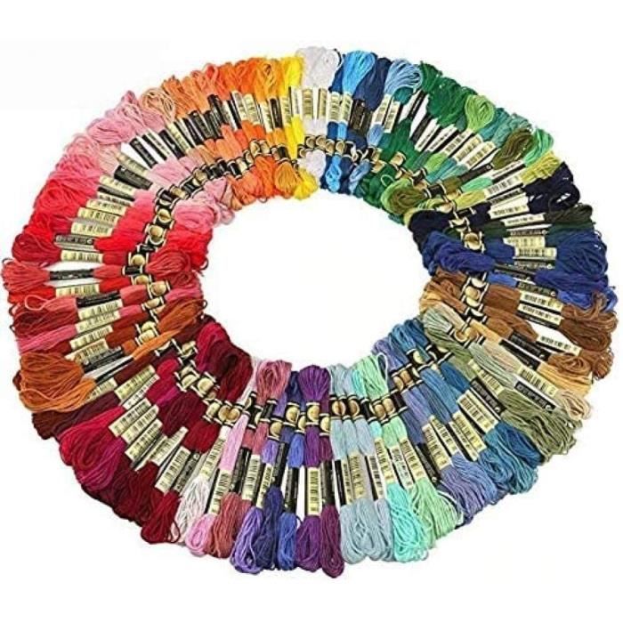 100 Pièces Coton Broderie Fil à Coudre Fil, Bricolage Enroulement ...