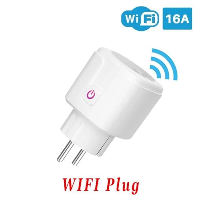 Prise électrique,Prise intelligente WiFi, 16a, ue, Tuya Smart Life ...