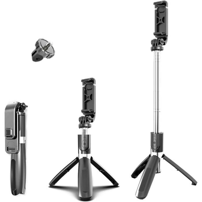 Selfie Stick Trépied Avec 360° Bâton Réglable Télescopique Monopode ...