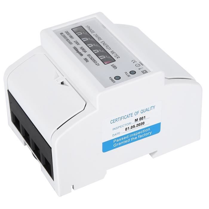 Compteur monophasé, compteur d'énergie monophasé 4P DDS1891 Compteur d ...